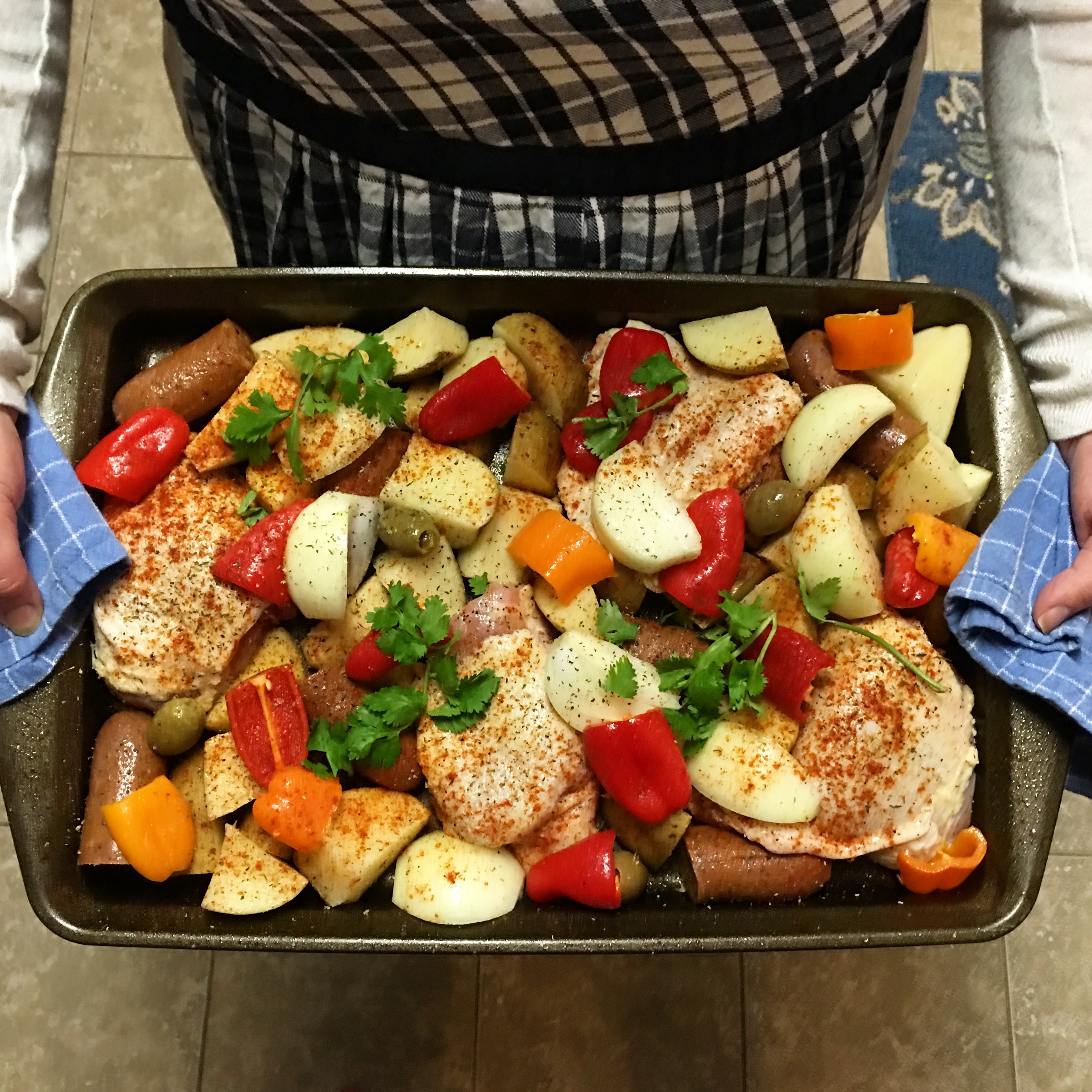Spanish Chicken and Chorizo Tray Bake - Humble Oven